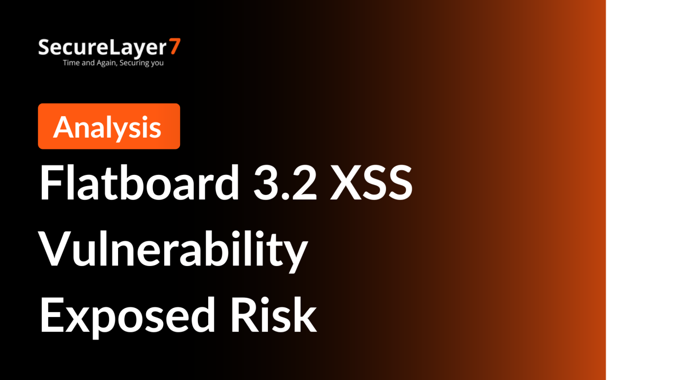 Flatboard 3.2 XSS Vulnerability Exposed Risk - SecureLayer7 - Offensive Security, API Scanner ...