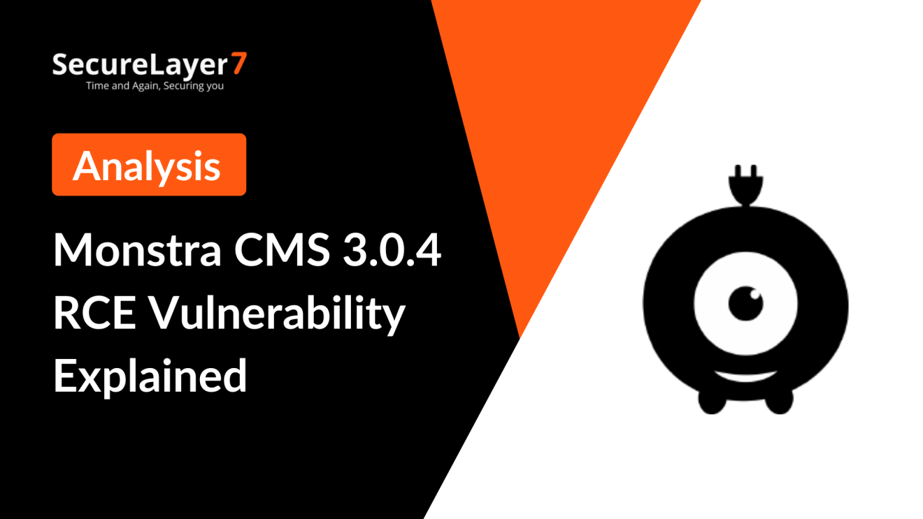 Monstra CMS 3.0.4 RCE Vulnerability Explained - SecureLayer7 - Offensive Security, API Scanner ...